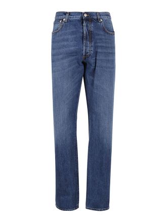 Alexander McQueen Jean Droit - Bleu