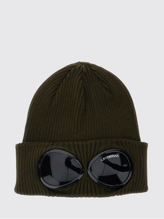 C.P. Company C. P. COMPANY Bonnet en coton avec revers et verres Goggle embl&eacute;matiques