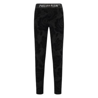 Philipp Plein Femme, Pantalons, Noir, Taille: 38 FR Leggings