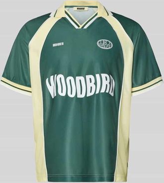 Woodbird Poloshirt mit Label-Print Modell Taka