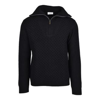 Paolo Pecora Pullover mit Rei&szlig;verschluss - - Knitwear - Herren - Schwarzk - S