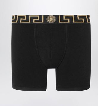 Versace White fitted boxers with Greca waistband