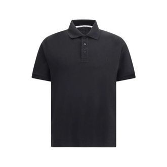 Saint Laurent Polo-Shirt aus Baumwolle mit Cassandre-Logo - - Tops - Herren - Schwarzk - XL