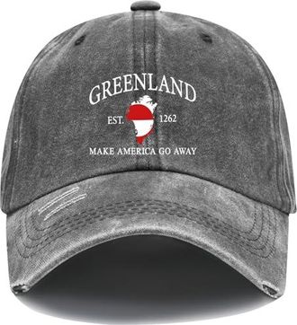 Generic Greenland Hat Make America Go Away Casquette de baseball unisexe, Gris 1, taille unique-M