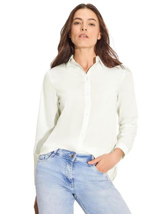 Cecil Damen B344983 Basic Bluse, Vanilla White, Small