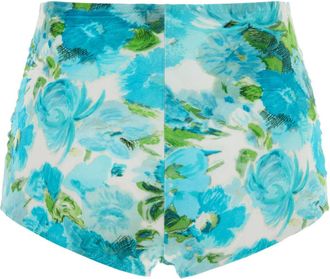 Chlo&eacute; Printed Stretch Nylon Bikini Bottom - Blue