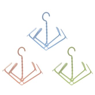 Angoily 3 St&uuml;ck Zusammenklappbarer Schuhtrockner aus Kunststoff mit Haken Platzsparender Schuhst&auml;nder f&uuml;r Schuhe und Stiefel Praktischer Organizer zum H&auml;ngen 