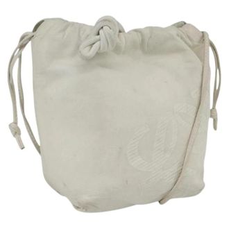 Loewe Pre-owned Leder Bucket Bag - - Pre-owned - Damen - Wei&szlig; - ONE SIZE