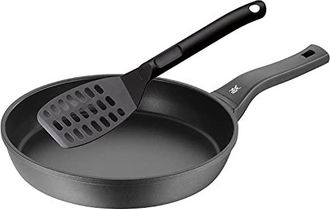 WMF Permadur Premium Bratpfanne Induktion 28 cm, mit Pfannenwender, Aluminium beschichtet, Kunststoffgriff mit Flammschutz
