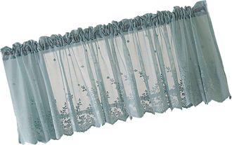 Generic K&uuml;chen-Kaffeevorhang, Spitzenvolant, Elegante, Durchsichtige Fensterdekoration f&uuml;r K&uuml;che, Wohnzimmer, 74 X 90 cm, Polyesterfaser (180.52)