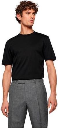 BOSS Hommes Thompson 02 T-Shirt Regular en Jersey de Coton avec col côtelé