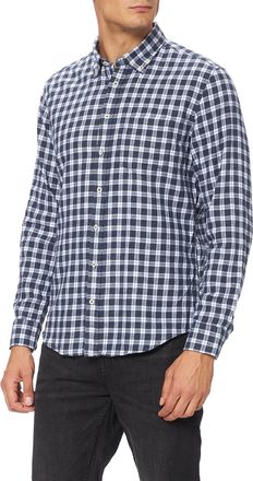 Seidensticker Herren Slim fit twill met lange mouwen Hemd, Dunkelblau, M-4XL EU