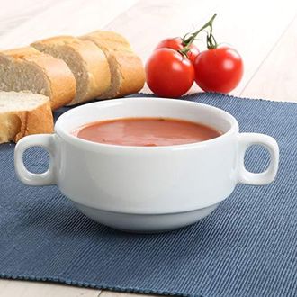 Holst Porzellan Porzellan TC 025 24 Vorteilspack Suppentassen 12er Set, Weiss, TC 025 FA9