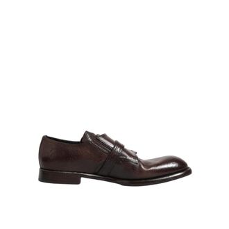 Dolce & Gabbana Braune Leder Monk Strap Formelle Schuhe - - Shoes - Herren - Braun - 42 EU