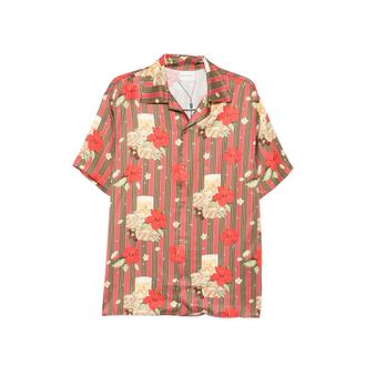 Dr&ocirc;le de Monsieur Hibiscus Club Striped Shirt