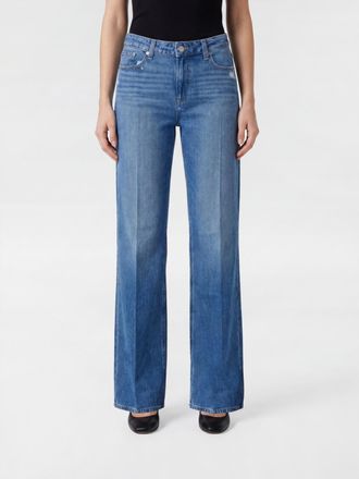Paige Jean palazzo taille haute en denim de coton et lyocell