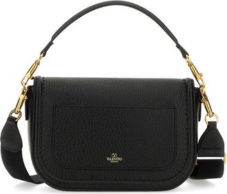 Valentino Garavani Womens Alltime Shoulder Bag Black Leather