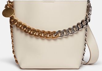 Stella McCartney Frayme Bucket Bag, Woman, Pure White