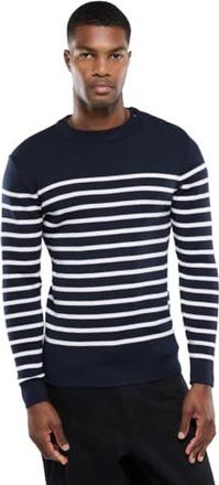 Armor Lux Pull Marin à Boutons en Laine mérinos GOULENEZ