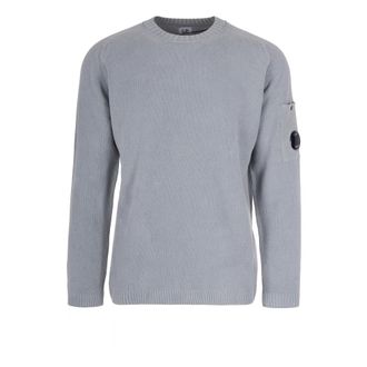 C.P. Company C.p. Company, Homme, Pulls, Bleu, Taille: S Cotton Chenille Crewneck