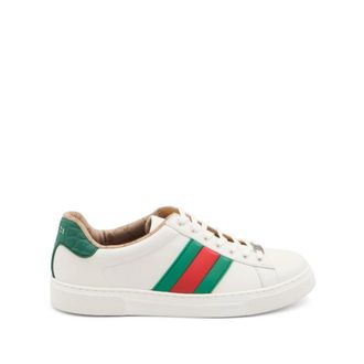 Gucci Wei&szlig;e Schn&uuml;rschuhe mit Signaturdetail - - Shoes - Herren - Mehrfarbig - 41 EU