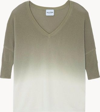 Kujten Pull cachemire col V oversize dip dye - Pull Minie Dye