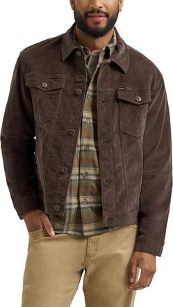 Wrangler Herren Mens Corduroy Trucker Jacket Jacke, Schokoladenbraun, XL
