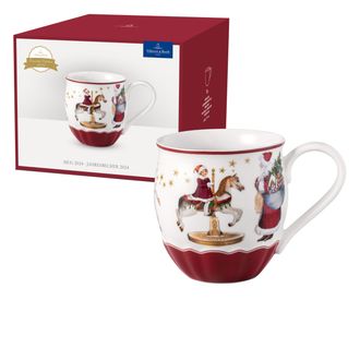 Villeroy & Boch Annual Christmas Edition Jahresbecher 2024 Bunt, Kaffetasse, Becher, Weihnachtsbecher Keramik, Geschirr, Weihnachten, Sammlerst&uuml;ck, Premium Porzellan