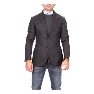 L.B.M. 1911 Polyester Jacken und Blazer Grau Strukturiert - - Jackets - Herren - Grau - 4XL
