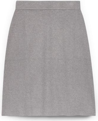 Fiorella Rubino Femme, Jupes, Gris, Taille: 40 FR Jupe Tube en Maille Fine