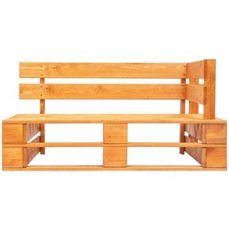 vidaXL Banc dangle palette de jardin bois marron miel vidaXL