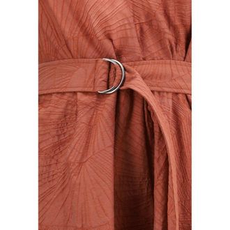 Brunello Cucinelli Floral Cotton Midi Dress - Orange