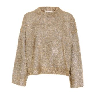 Karen by Simonsen Femme, Pulls, Beige, Taille: 42 FR Pull en Tricot Doux Simply Taupe