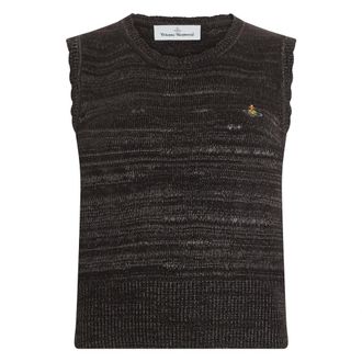Vivienne Westwood Femme, Pulls, Multicolore, Taille: 42 FR Pull sans manches avec logo brod&eacute;