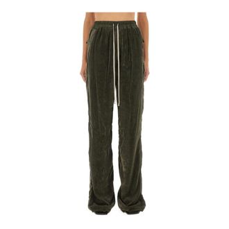 Rick Owens Femme, Pantalons, Vert, Taille: 36 FR Luxe Velvet Cargo Pants