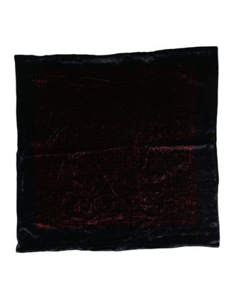 Dolce & Gabbana Black Red Viscose Square Men Foulard Scarf And Polyester Cotton