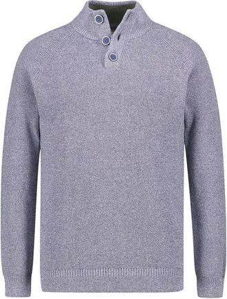 N.Z.A. Herren Pullover blau Baumwolle unifarben