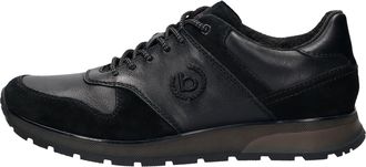 Bugatti Herren Low-Top Sneaker, Männer Halbschuhe, Wechselfußbett,schnürschuhe,schnürer,straßenschuhe,Strassenschuhe,schwarz (1010),44 EU / 9 UK