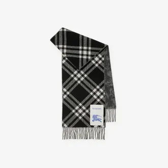 Burberry Wendbarer Kaschmirschal mit Check und Rosenmuster