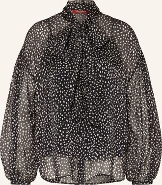 Max Mara Max Mara Studio Schluppenbluse Aus Seide schwarz