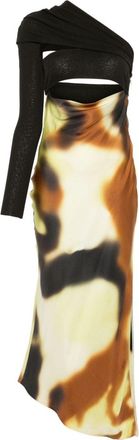 Nanushka R&uuml;ckenfreies Midikleid mit drapiertem Detail - Braun