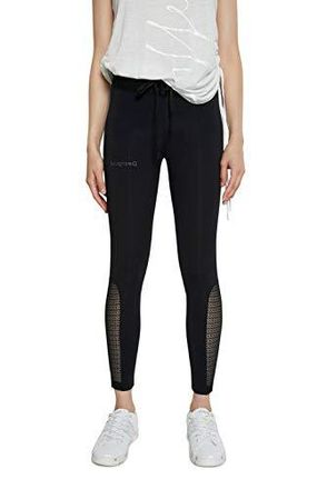 Desigual Legging Desagujado Pantalon d&eacute;contract&eacute;, Noir, M Femme