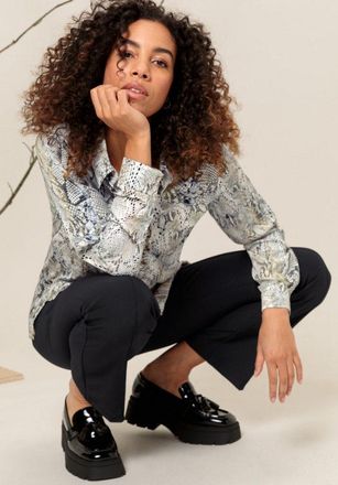 bianca Druckbluse JOY in modischem Animal-Dessin