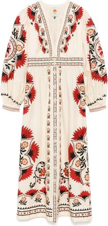 Farm Rio robe Mandala à coupe longue - Tons neutres