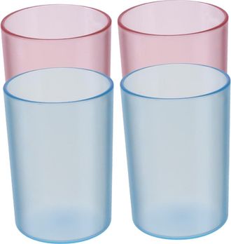 Cabilock 4 St&uuml;ck Teiliges Wiederverwendbarer Zahnb&uuml;rstenbecher aus Robustem Kunststoff Transparenter Badezimmerbecher mit Gro&szlig;em Fassungsverm&ouml;gen Leicht und Tr