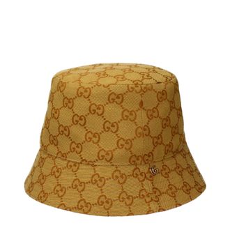 Gucci Femmes Chapeaux Coton Beige/Rose Fluo