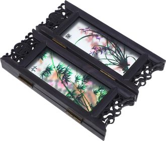 Garneck Kleine Bildschirmornamente Dekorativer Mini-Bildschirm Paravent-Ornament Paravent-Dekoration Schmuck Im Chinesischen Stil Fotografie Requisiten Bildsc