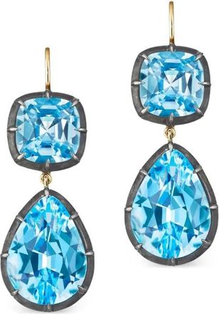 Fred Leighton Double Drop Ohrringe - Blau