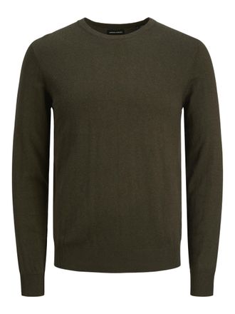 Jack & Jones Jack & Jones JJEEMIL Knit Crew Neck NOOS Herren, Olive Night/Detail:Melange, M