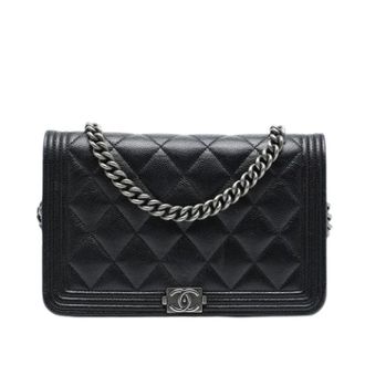 Chanel Pre-owned Boy Wallet on Chain - Femme - Pre-owned - Noir - Taille: ONE Size